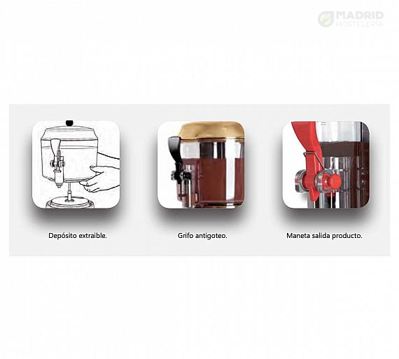 Ugolini Chocolatera Delice 3 Capacidad 3 litros - Madrid Hostelería